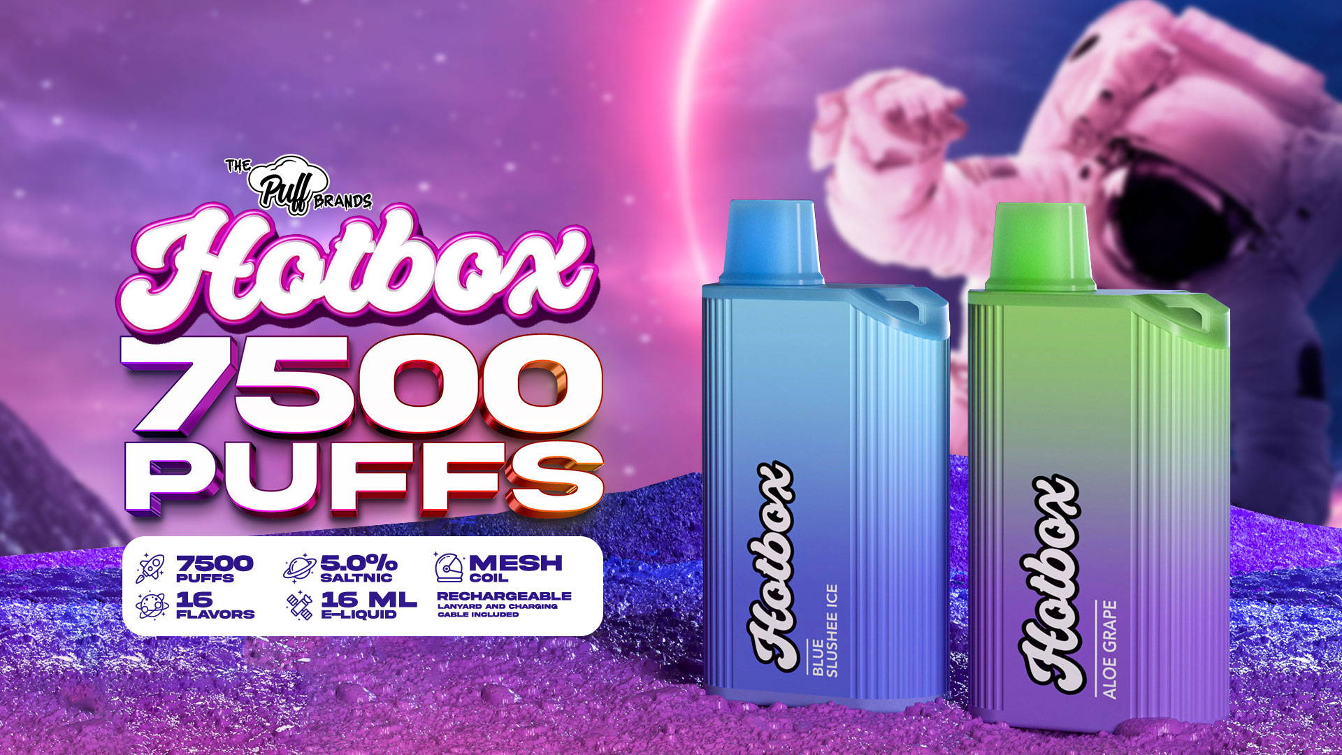 Hotbox 7500 Puff Disposable Vape By The Puff Brands